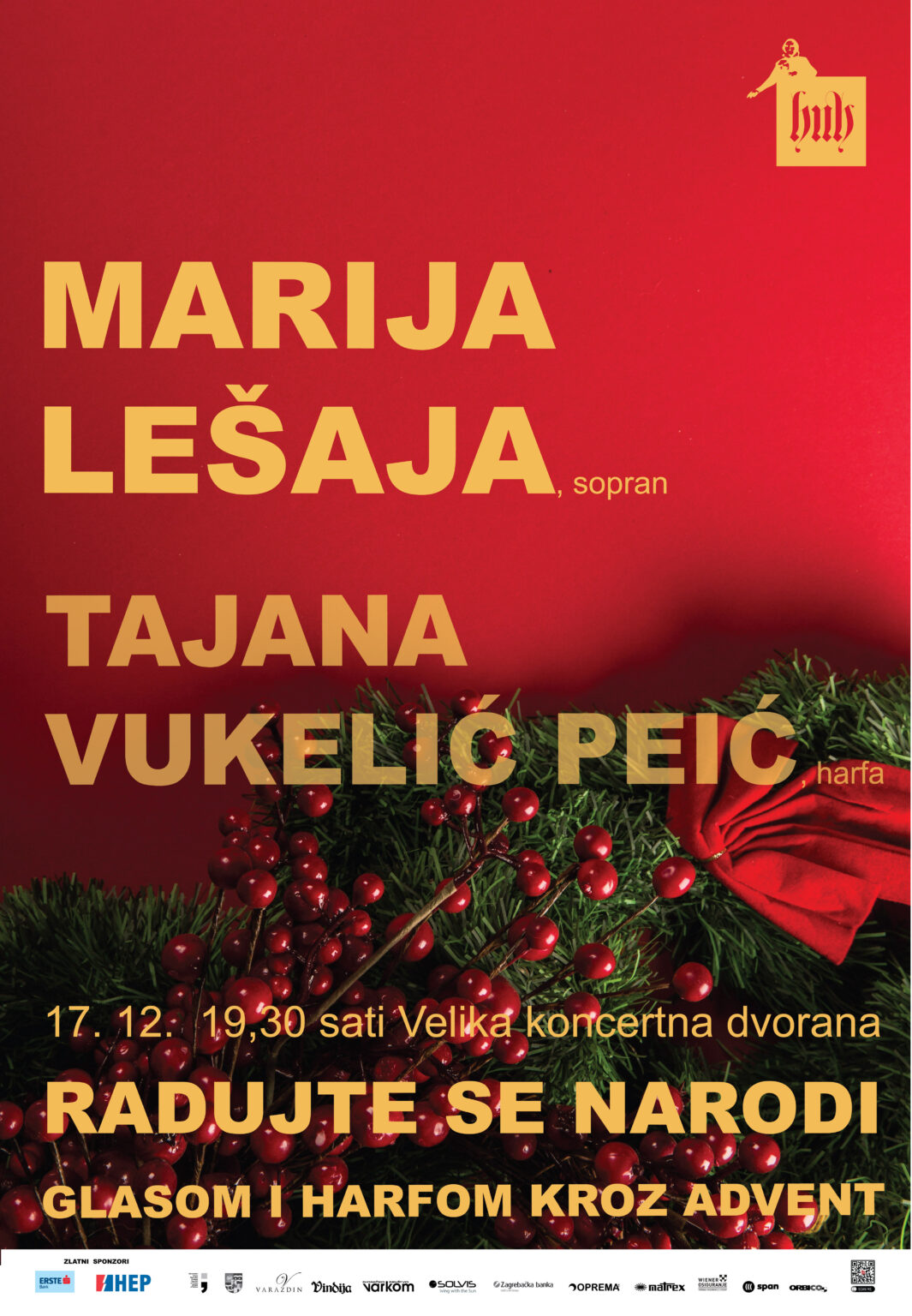 Radujte se narodi – glasom i harfom kroz Advent – HNK Varaždin